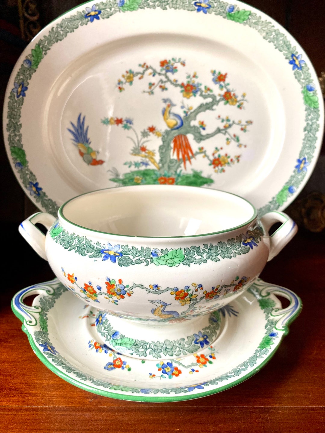 Spectacular Antique Spode Copeland Bermuda Sauce Tureen With Stand - Etsy