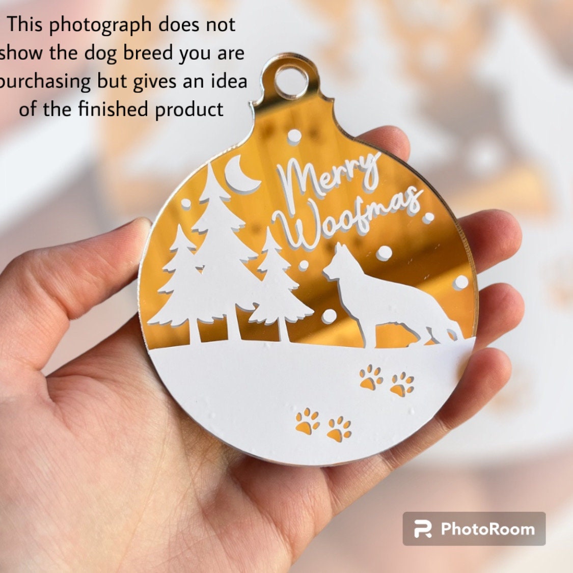 Labradoodle Cavapoo Dog Snow Scene, Svg Design for Christmas Bauble ...