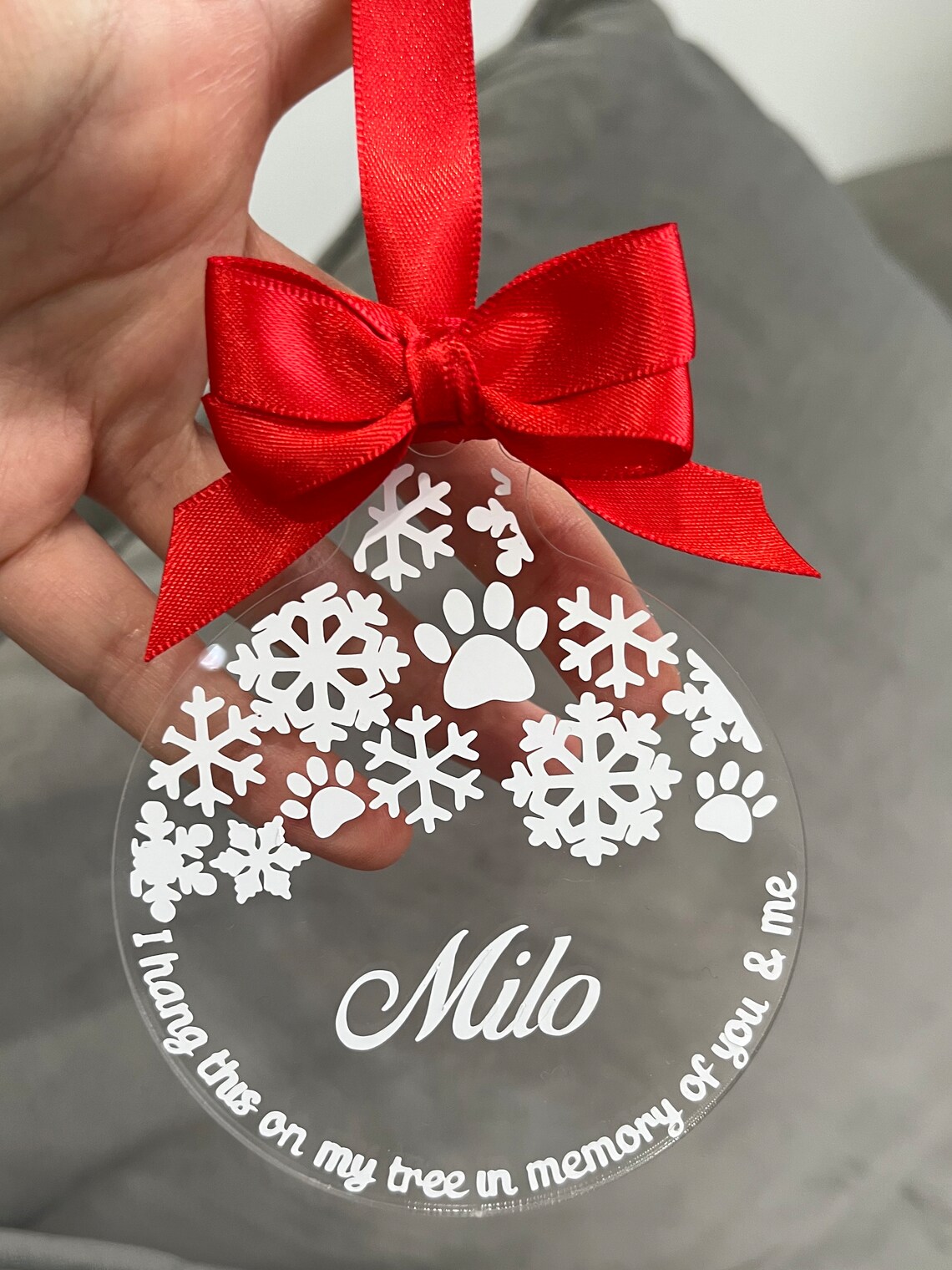 Pet Snowflake Paw Print SVG Memorial Cut File for Flat Acrylic - Etsy