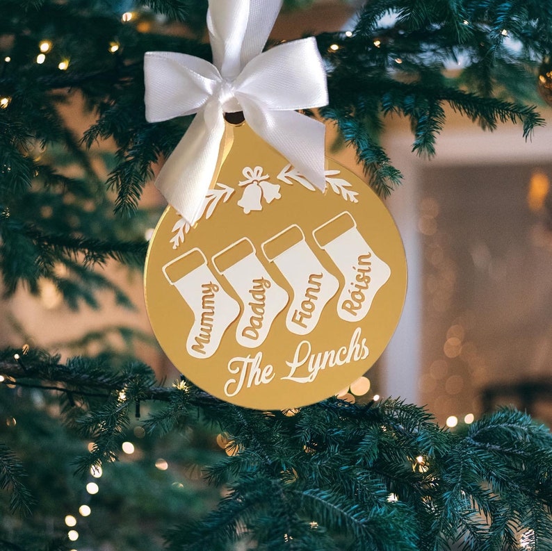 SVG Family Christmas 4 Stocking Cut File Bauble Ornament - Etsy