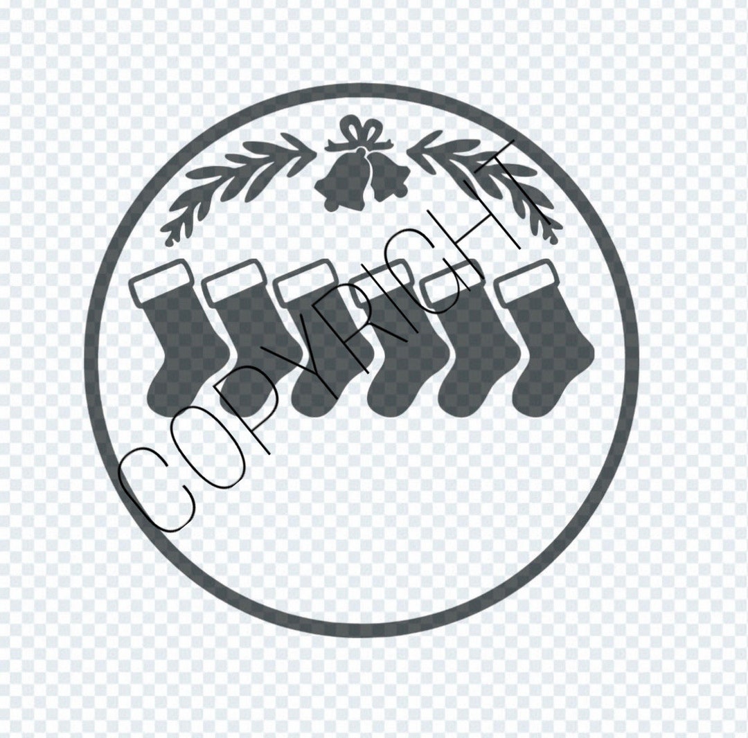 SVG Family Christmas 6 Stocking Cut File, Bauble, Ornament, Decoration ...