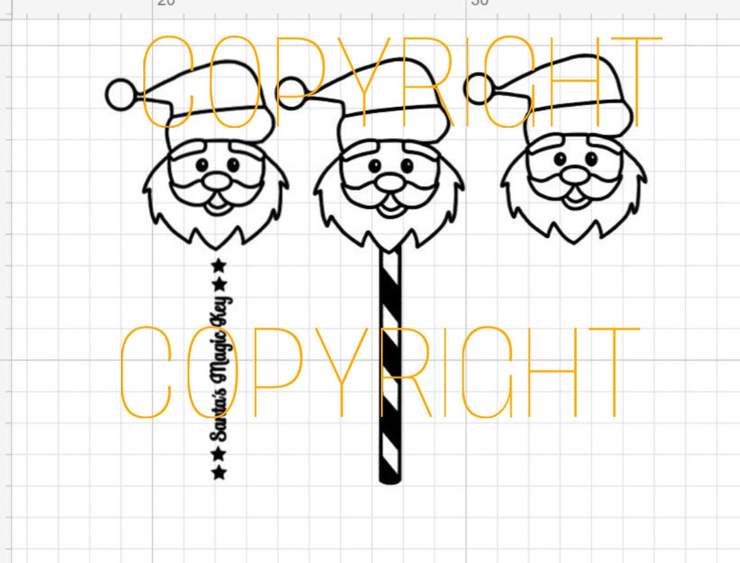 Santa Face SVG Vinyl Cut File for Woodform Key. Dxf, Png, Jpeg, Svg - Etsy