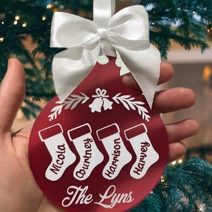 SVG Family Christmas 4 Stocking Cut File, Bauble, Ornament, Decoration ...