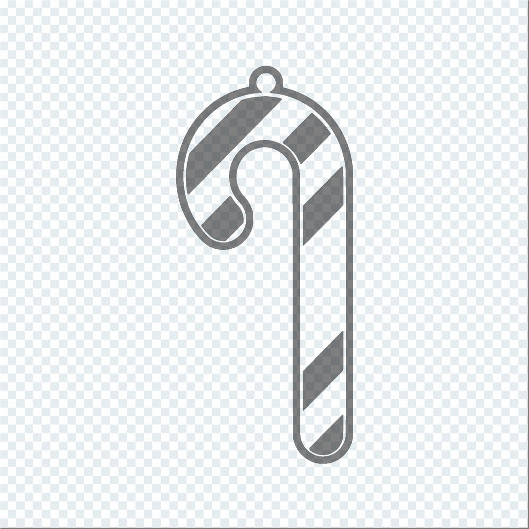 SVG Candy Cane Stipe Cut File for Flat Acrylic Bauble - Etsy
