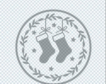 SVG Family Christmas 4 Stocking Cut File Bauble Ornament - Etsy