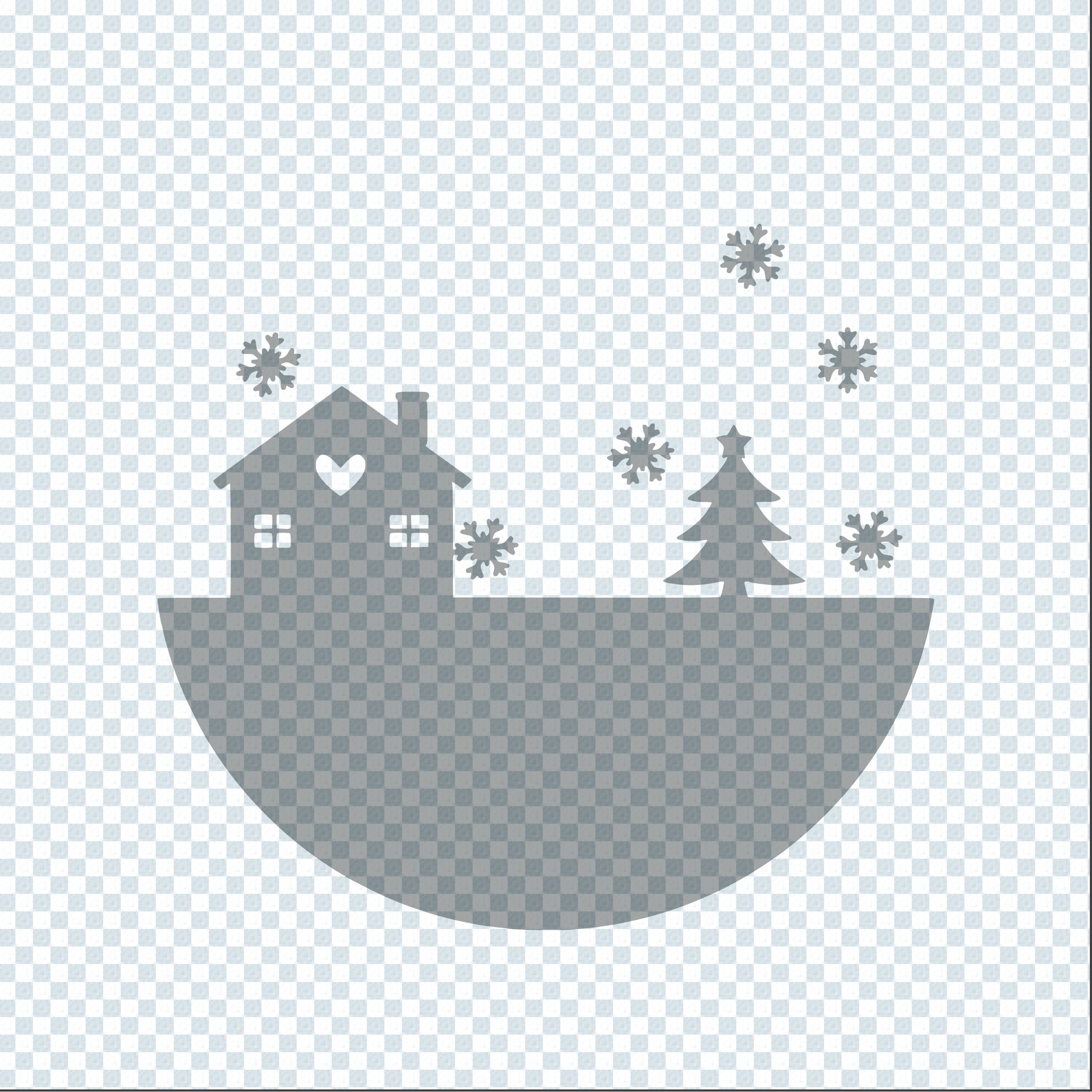 SVG Snowy House Scene Bundle for Flat Acrylic Bauble. Dxf - Etsy