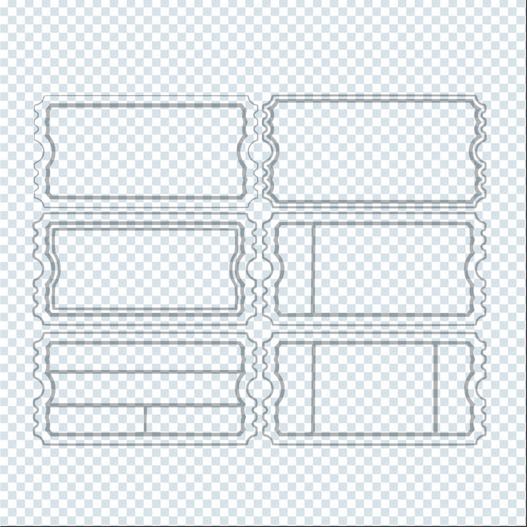 Ticket Border Bundle SVG Cut File for Vinyl in Png. Jpg. Dxf. - Etsy UK
