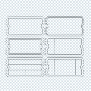 Ticket Border Bundle SVG Cut File for Vinyl in Png. Jpg. Dxf. - Etsy UK