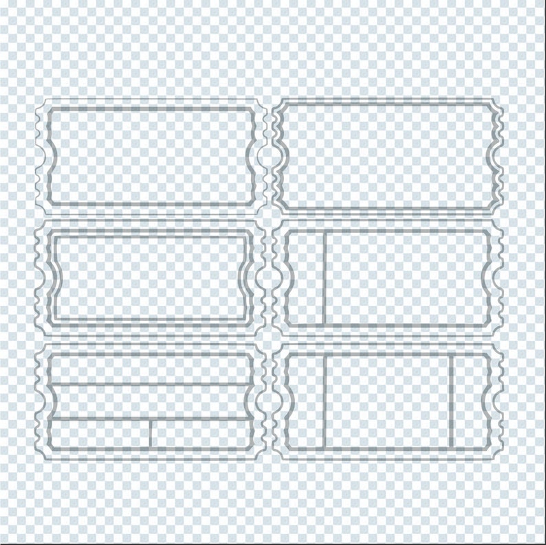 Ticket Border Bundle SVG Cut File for Vinyl in Png. Jpg. Dxf. - Etsy