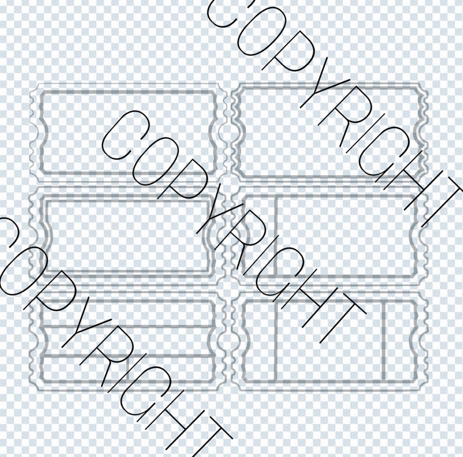 Ticket Border Bundle SVG Cut File for Vinyl in Png. Jpg. Dxf. Svg - Etsy UK