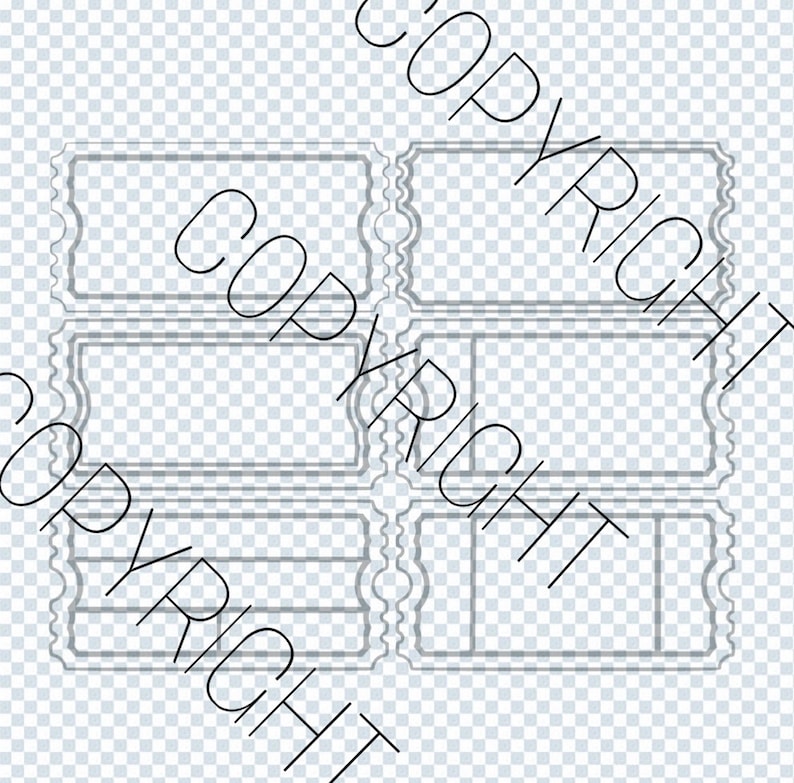 Ticket Border Bundle SVG Cut File for Vinyl in Png. Jpg. Dxf. Svg - Etsy UK