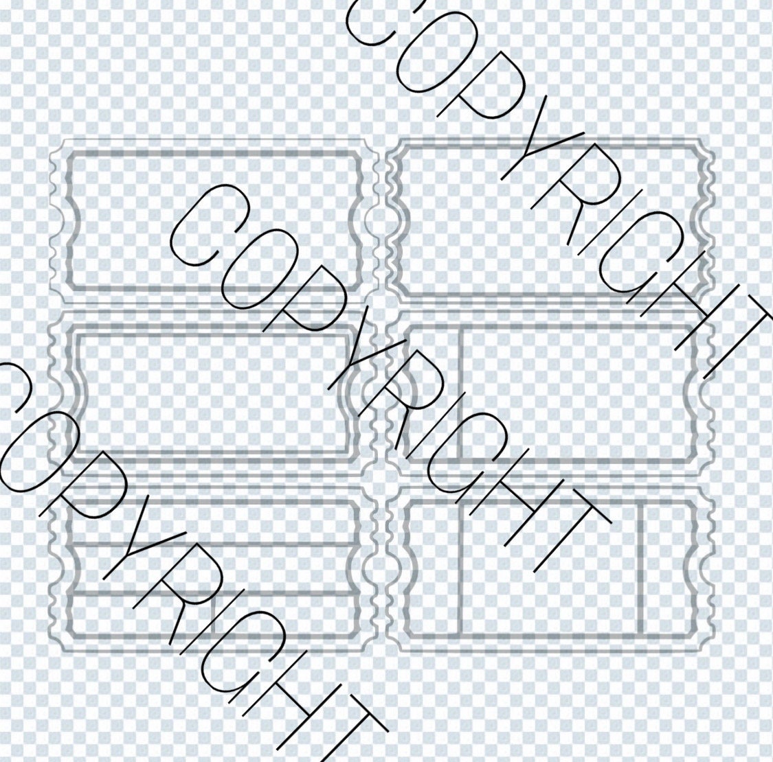 Ticket Border Bundle SVG Cut File for Vinyl in Png. Jpg. Dxf. Svg - Etsy UK