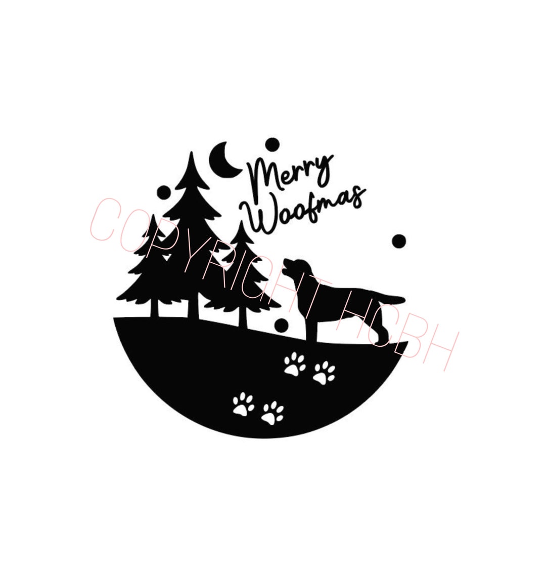 Labrador Dog Snow Scene, Svg Design for Christmas Bauble, Cut File for ...