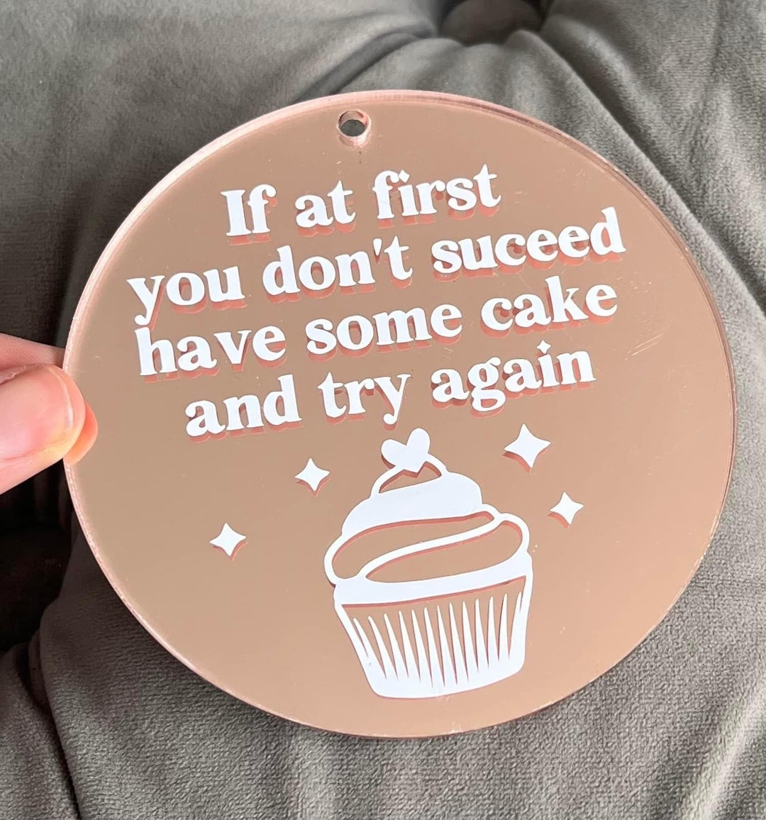 Funny Moral Support Token Keepsake, If at First You Don't Succeed Have ...