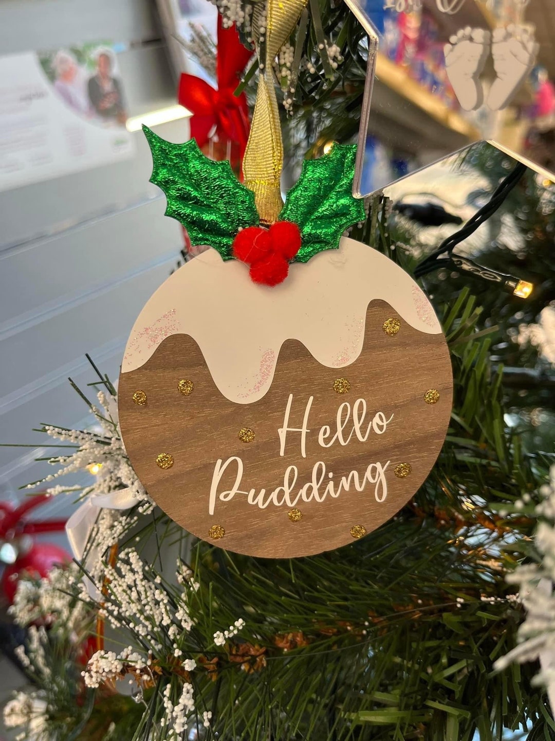SVG Christmas Pudding Icing Cut File for Flat Acrylic Bauble, Jpeg, Dxf ...