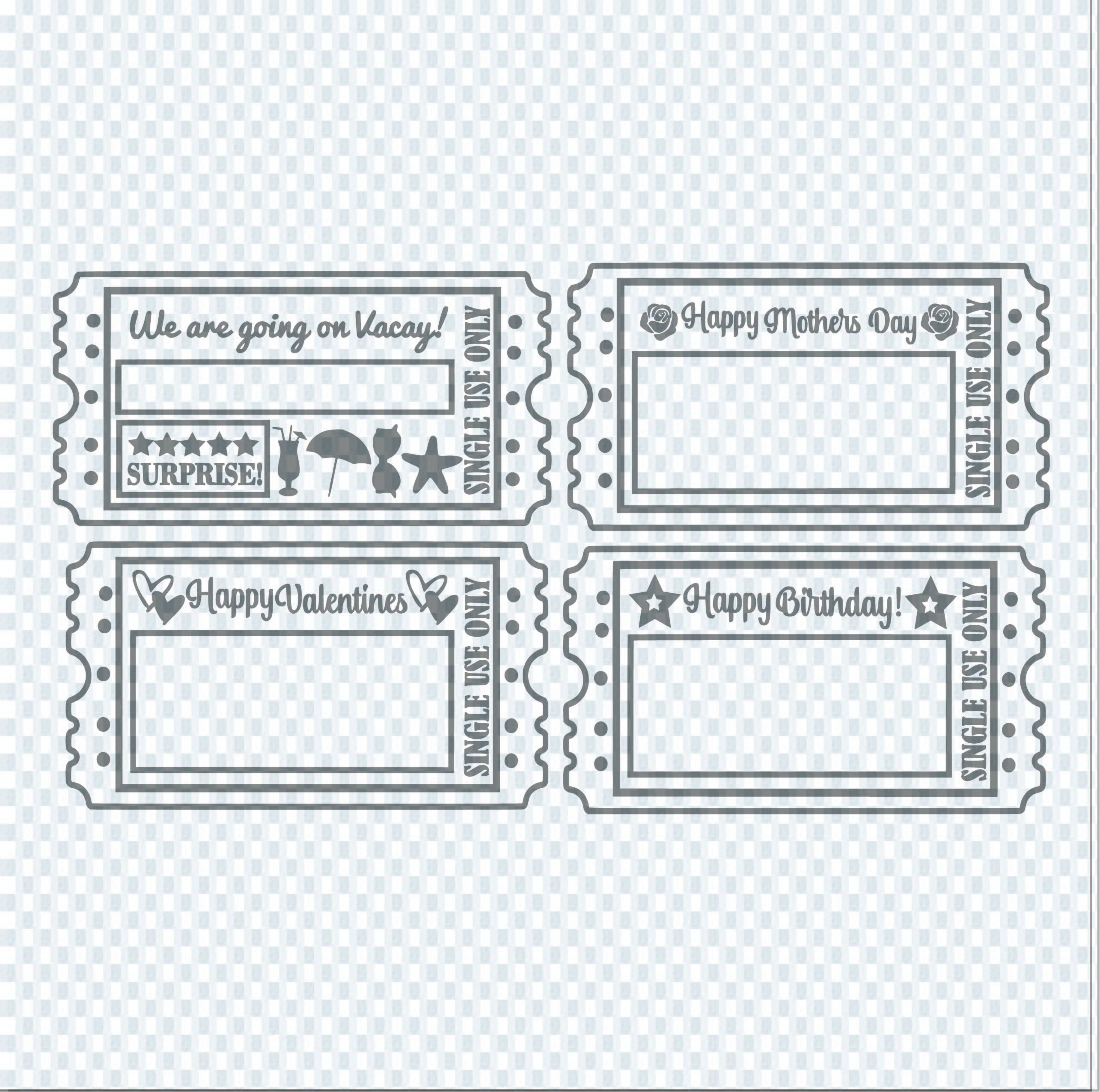 Ticket SVG Cut File for Vinyl for Gifting for Special - Etsy UK