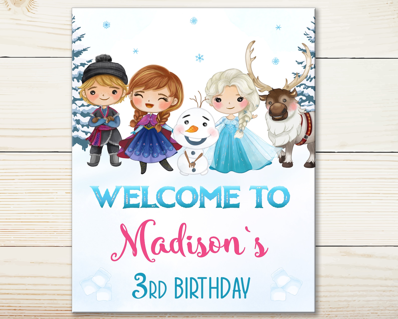 Frozen welcome sign Frozen sign Frozen welcome poster Frozen 2 | Etsy