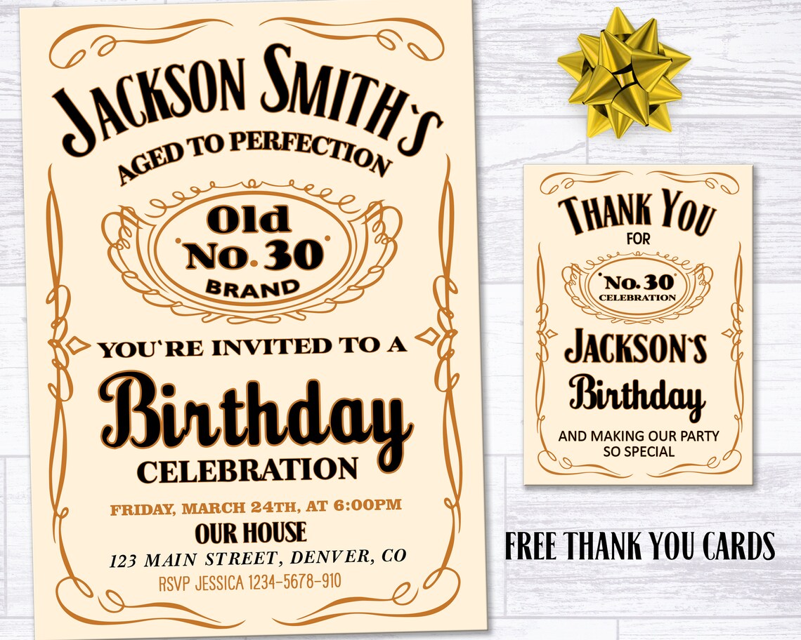 Whiskey Invitation Adult Birthday Invitation Adult Invitation Etsy