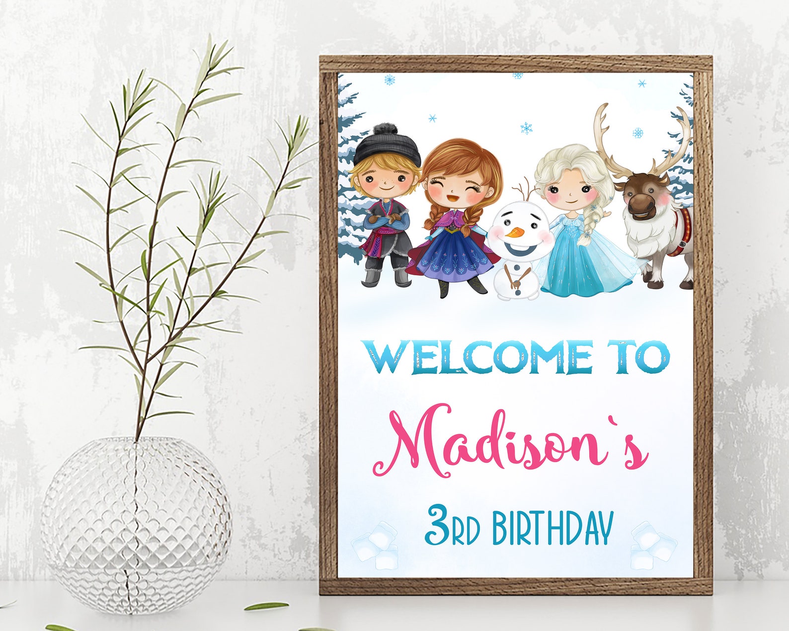 Frozen welcome sign Frozen sign Frozen welcome poster Frozen 2 | Etsy