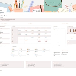 Teacher Planner Notion, Lesson Planner, Report Card Generator, Reusable ...