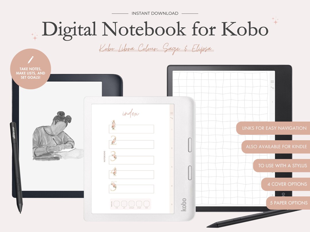 Digital Notebook for Kobo E-readers, Libra Colour, Sage, and Elipsa | E ...
