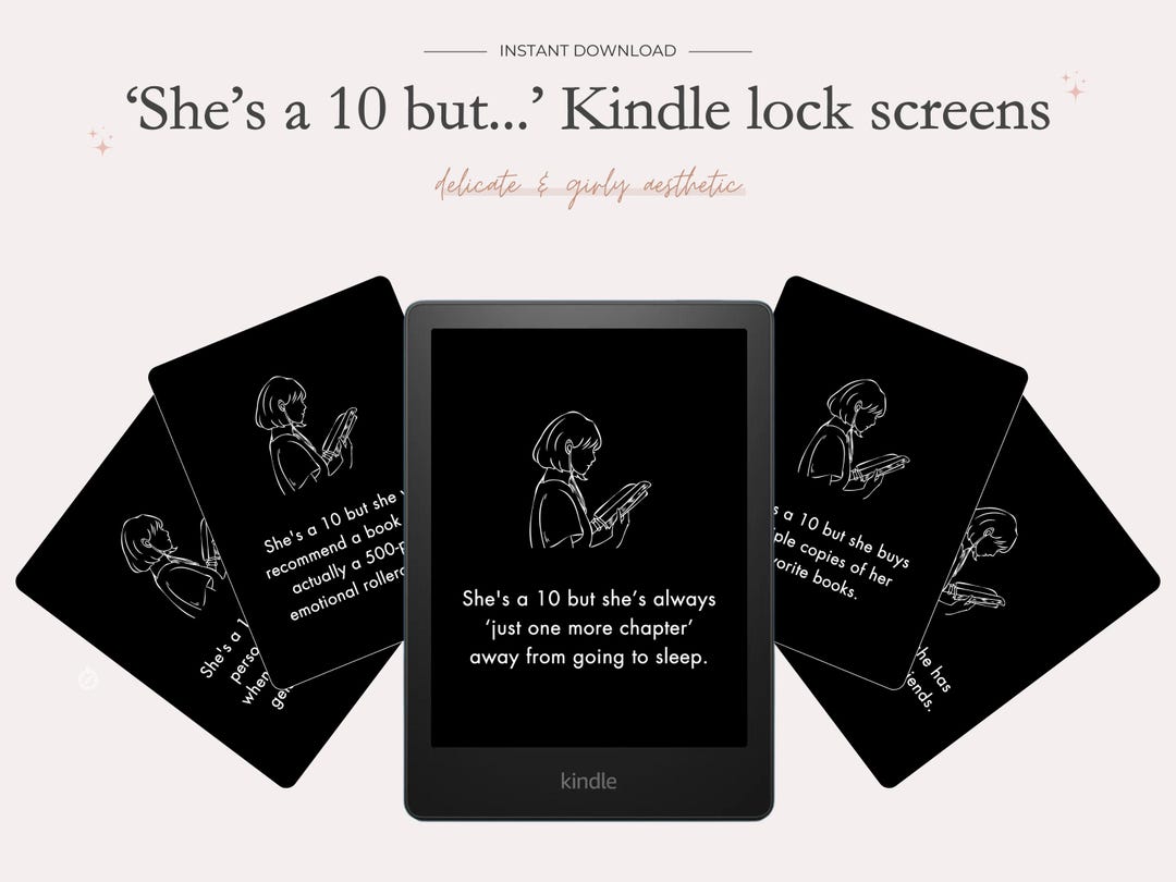 10 BOOKISH SHE'S a 10 BUT... Lock Screens for Kindle Ereaders ...