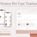 Notion Template Pet Tracker, Pet Dashboard, Medication Log, Pet Food ...