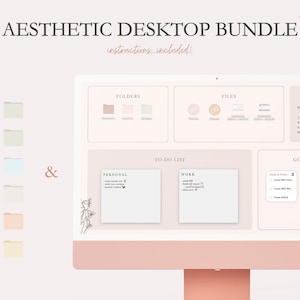Aesthetic Desktop Organization Bundle | Neutral Mac Folder Icons + 2025 ...