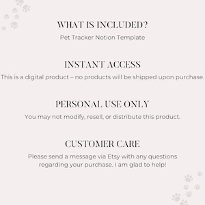 Notion Template Pet Tracker, Pet Dashboard, Medication Log, Pet Food ...