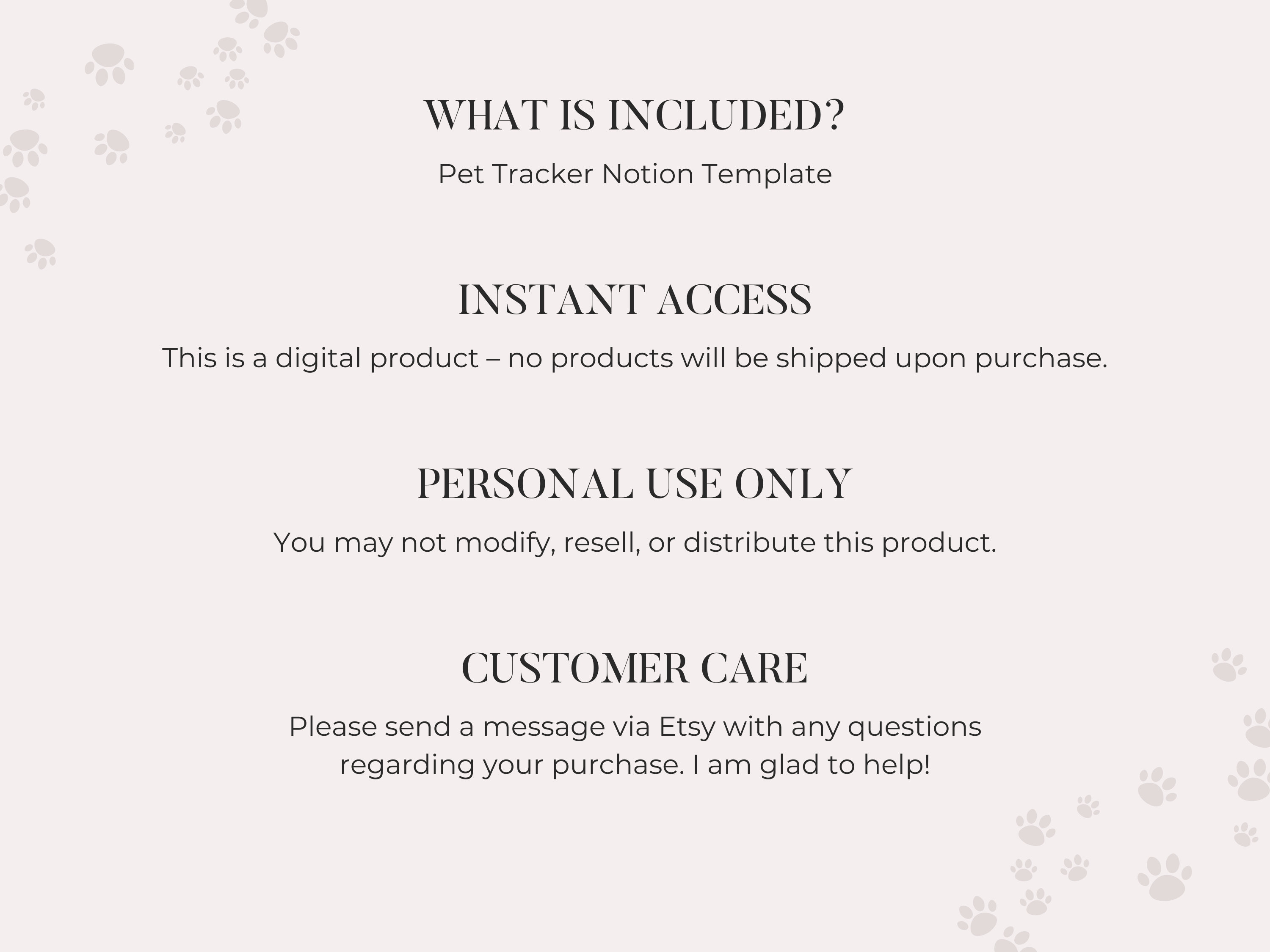 Notion Template Pet Tracker, Pet Dashboard, Medication Log, Pet Food ...
