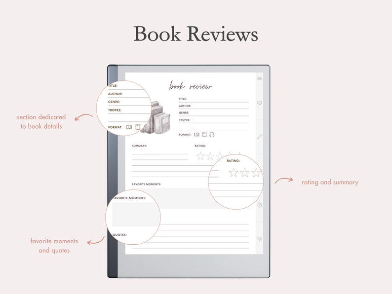 Reading Journal and Book Tracker for Remarkable – Meet Your New Reading ...