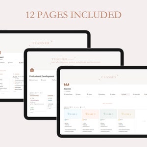 Teacher Planner Notion, Lesson Planner, Report Card Generator, Reusable ...