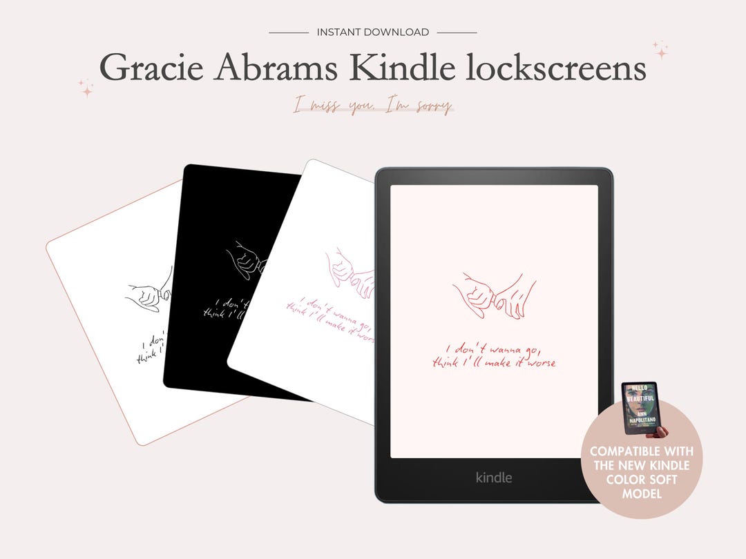 GRACIE ABRAMS Screensavers for Kindle | Customize Your Colorsoft ...
