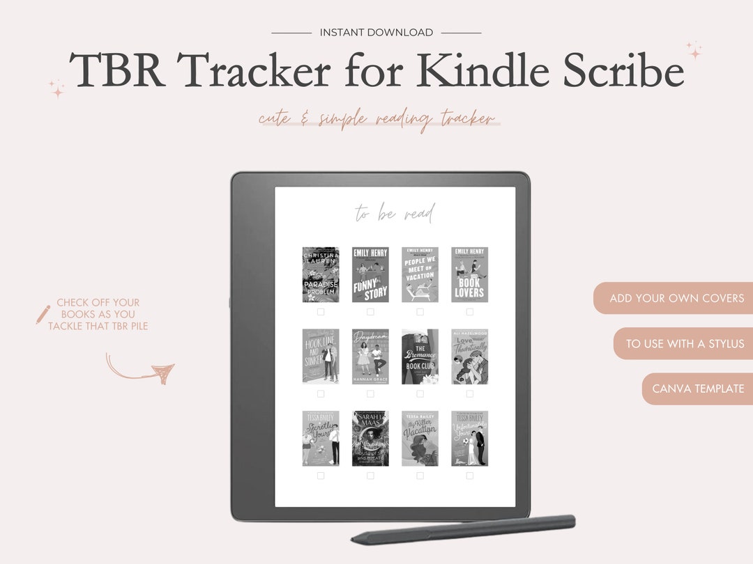 TBR Tracker for Kindle Scribe, Customize Your Kindle E-reader, Match ...