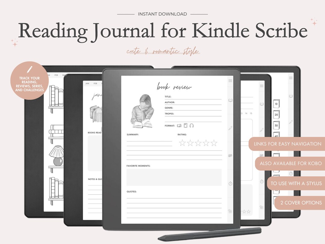 Reading Journal for Kindle Scribe, Customize Your Kindle E-reader, Meet ...