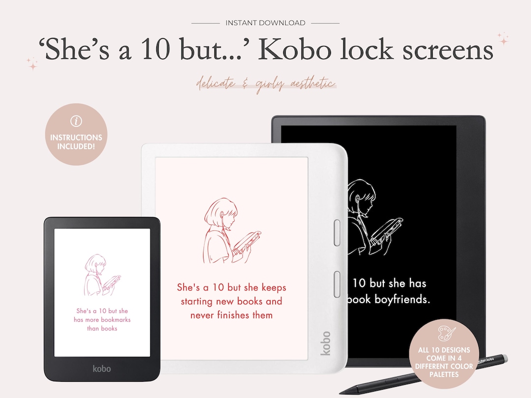 10 BOOKISH SHE'S a 10 BUT... Lock Screens for Kobo Ereaders | Libra ...