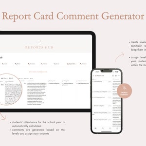 Teacher Planner Notion, Lesson Planner, Report Card Generator, Reusable ...