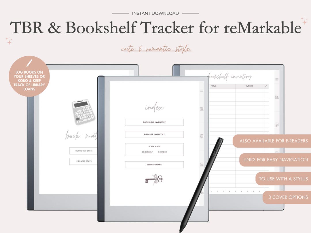 Shelf Sense TBR Tracker for Remarkable 1 and 2 – Template to Keep Track of Your TBR, Physical ...