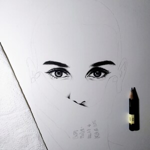 Sinead O'connor Pencil Portrait - Etsy