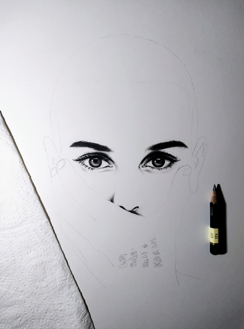 Sinead O'connor Pencil Portrait - Etsy