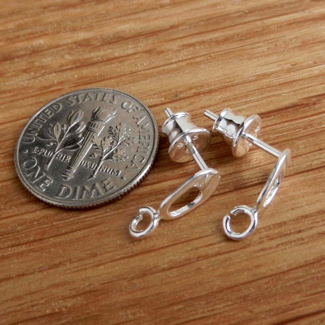 Sterling Silver Ear Posts With Ear Nuts - Etsy