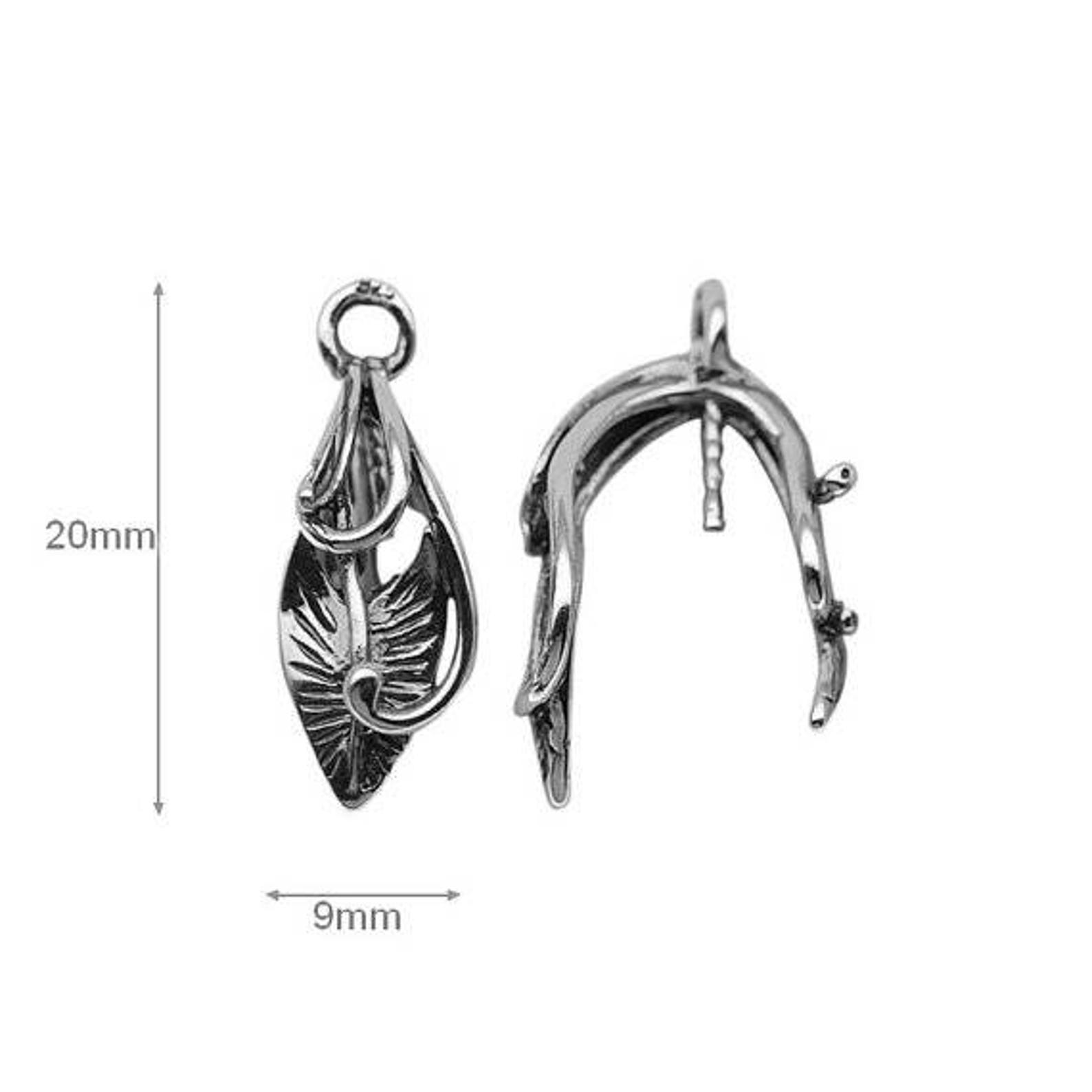 Sterling Silver Pendant Bails With Peg Bail for Half Drilled - Etsy