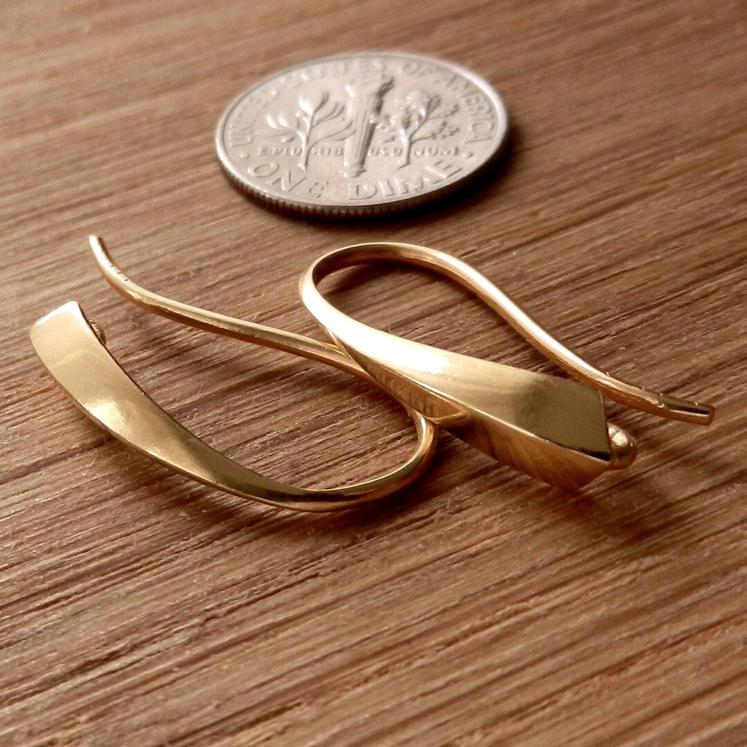 Vermeil Sterling Silver Earring Hooks: 24K Gold Dangle Ear Wires - Etsy