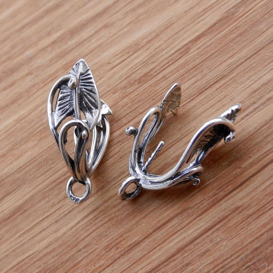 Sterling Silver Pendant Bails With Peg Bail for Half Drilled - Etsy