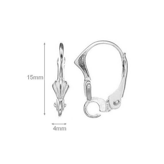 Luxury Sterling Silver Lever Back Silver Earrings Leverback - Etsy