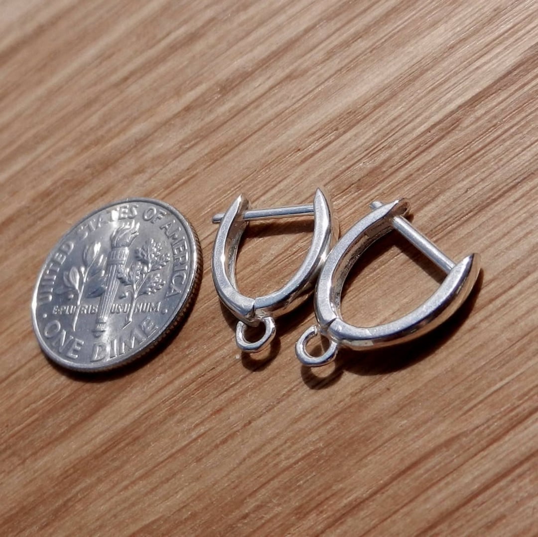 Sterling Silver Lever Back Earring Hoops 15mm Nickel Free Findings - Etsy