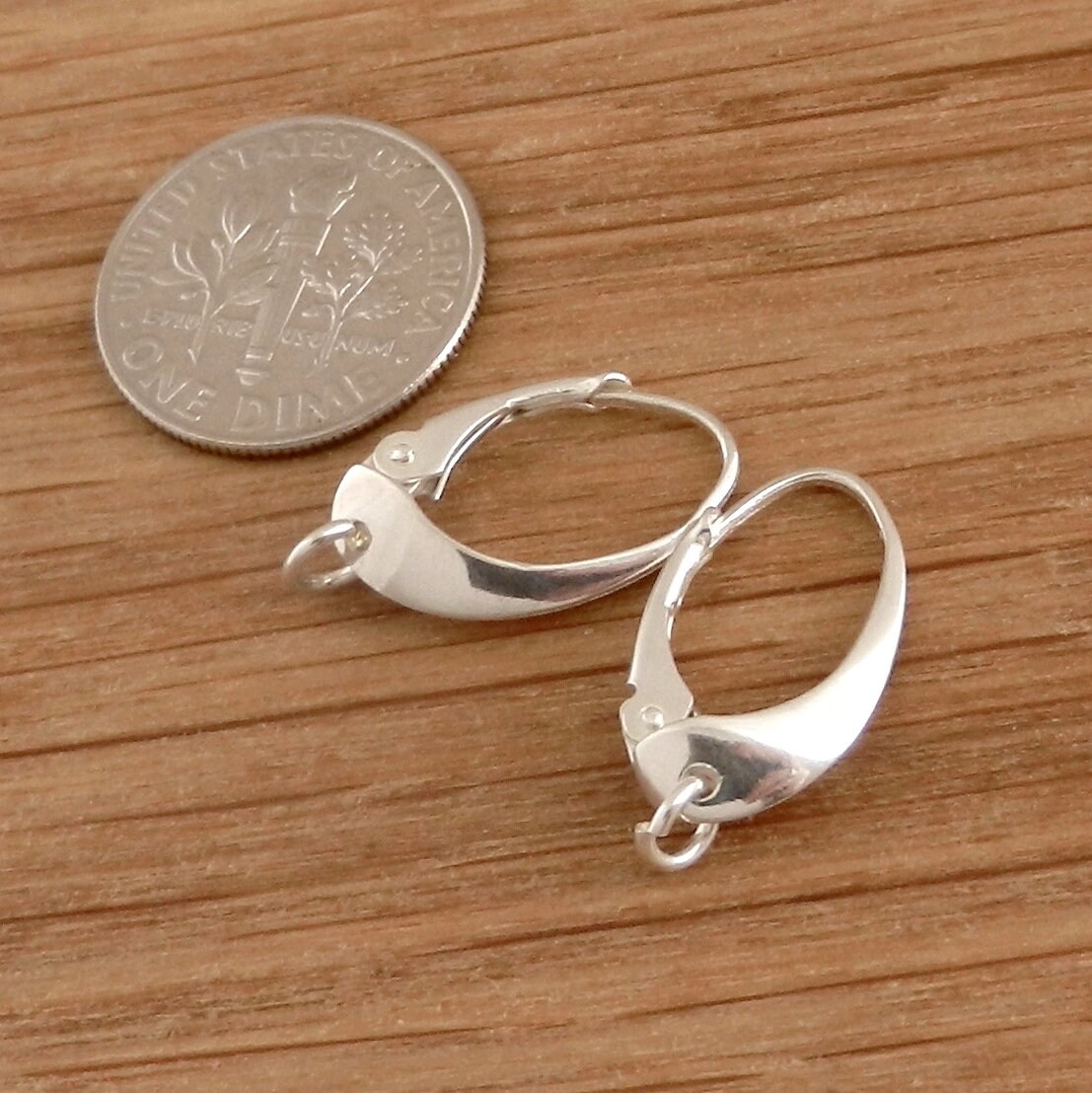 Vermeil Gold Sterling Silver Lever Back Earrings | Etsy