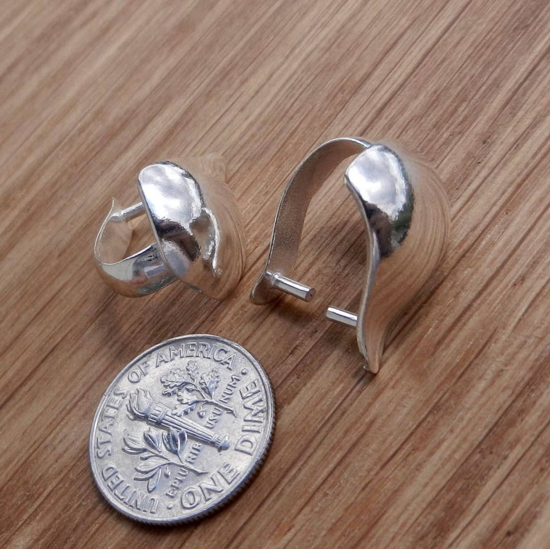 Large Sterling Silver Pinch Bail Jewelry Making Findings 20mm X 15mm - Etsy