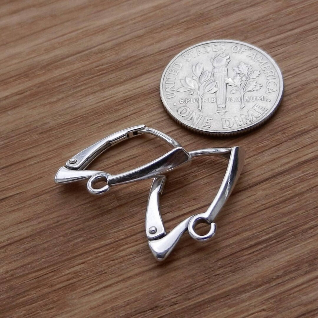 Luxury Sterling Silver Lever Back Silver Earrings Leverback Ear Wire ...