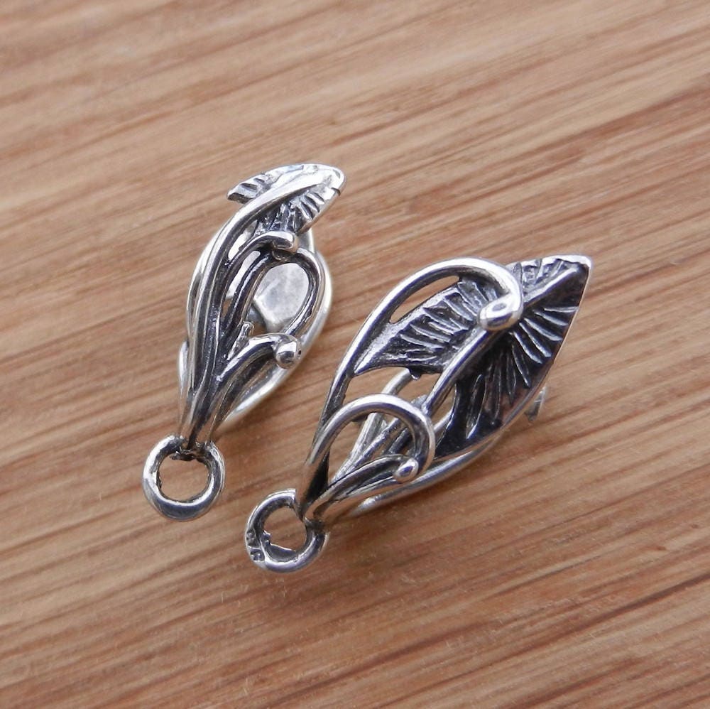 Sterling Silver Pendant Bails With Peg Bail for Half Drilled - Etsy